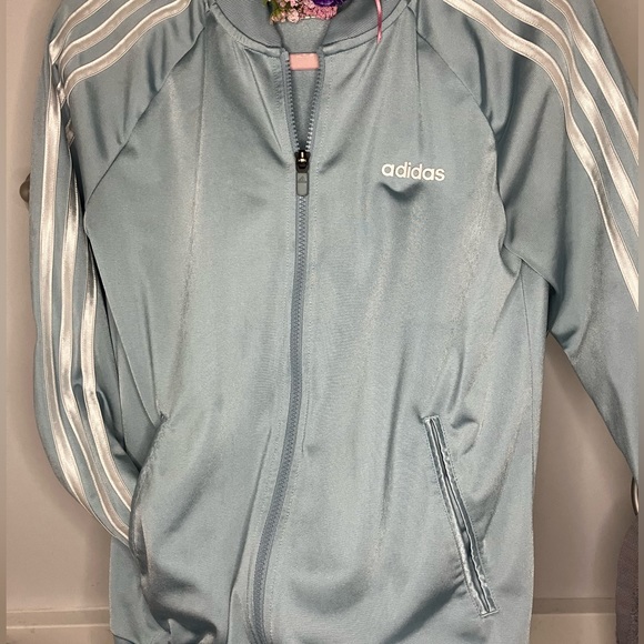 adidas Originals | Jackets & Coats | Baby Blue Adidas Track Suit Top ...